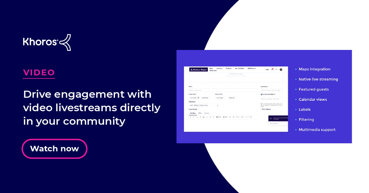Video | Events in Khoros Communities