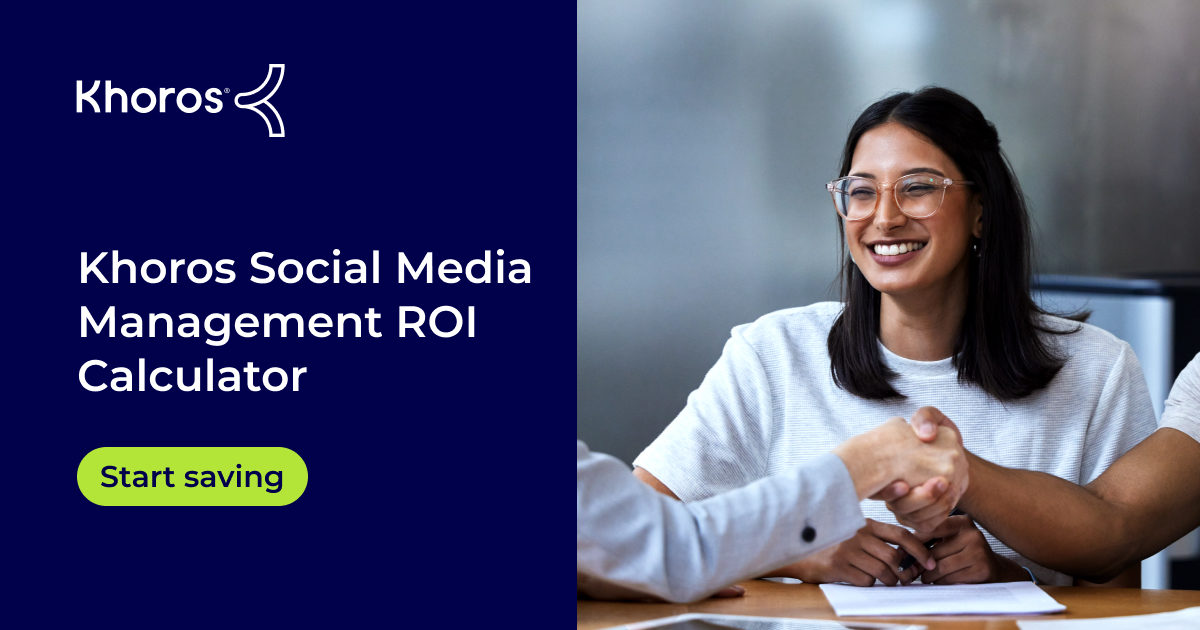 Khoros social media management ROI calculator